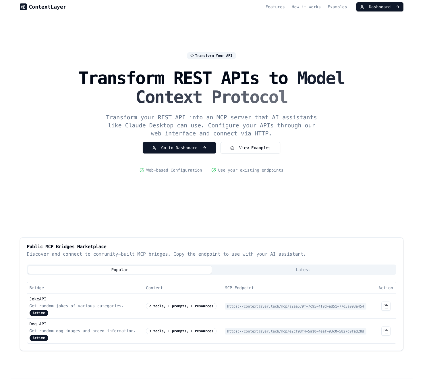 Introducing ContextLayer: Transform Any REST API into an MCP Server in ...